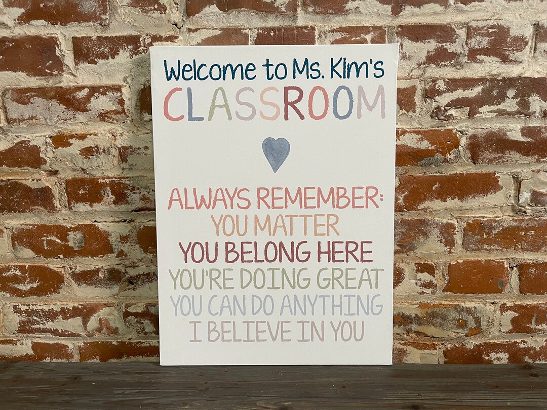 Classroom Rules, Personalized Welcome Sign for Class, Back to School ...