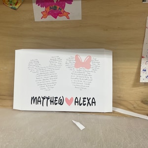 Disney Themed Wedding Gift, Magical Poem, Personalized Custom Canvas ...