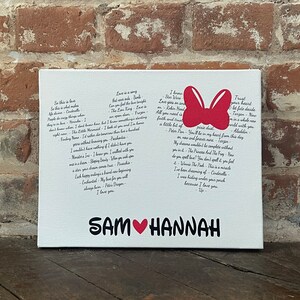 Disney Themed Wedding Gift, Magical Poem, Personalized Custom Canvas ...