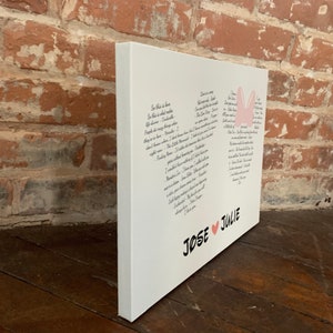 Disney Themed Wedding Gift, Magical Poem, Personalized Custom Canvas ...