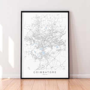 Coimbatore City India Map Print Poster Minimalist Home Coimbatore India ...
