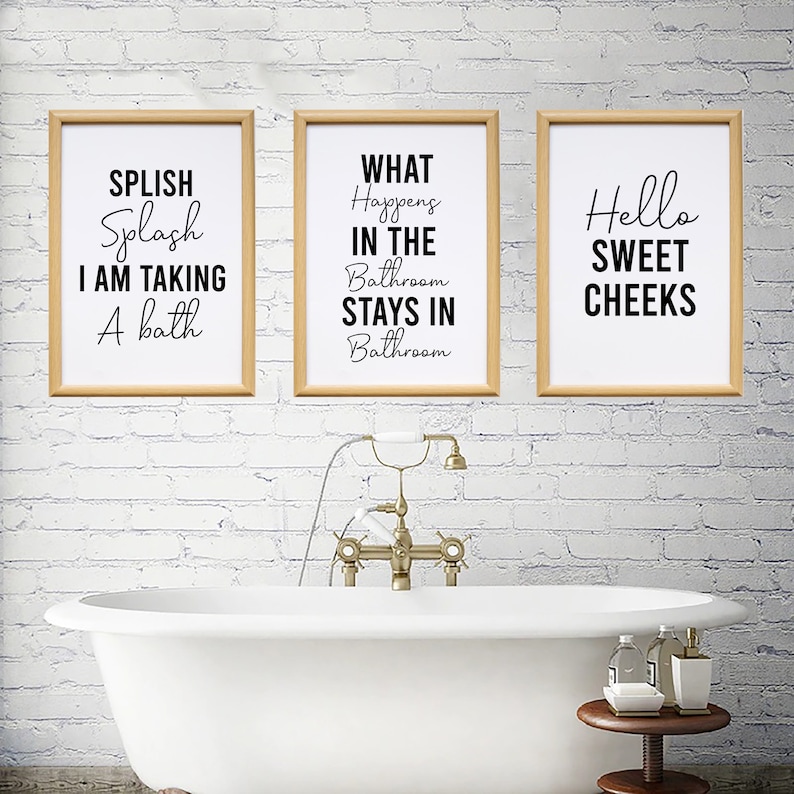 Bathroom Toilet Prints Posters Home Décor Gift Unframed - Etsy