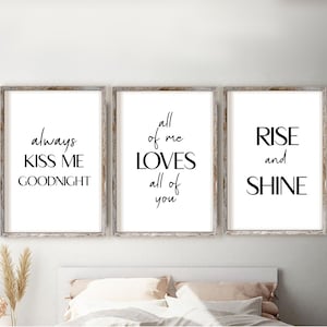 Bedroom Prints Posters Home Décor Gift Typography Prints Gift Unframed ...