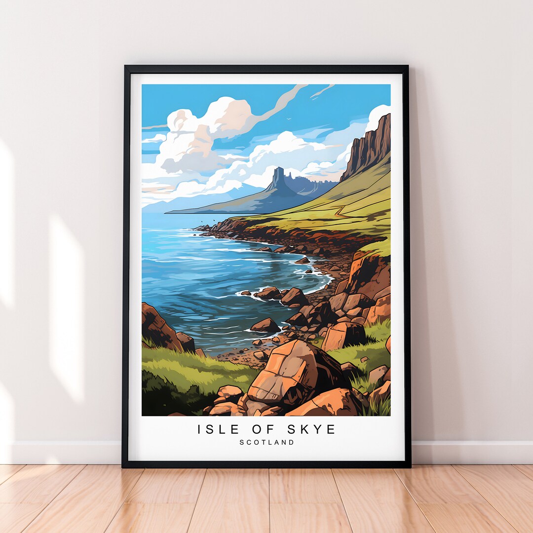 The Isle of Skye Illustration Print Skye Island Scotland Poster Gift ...