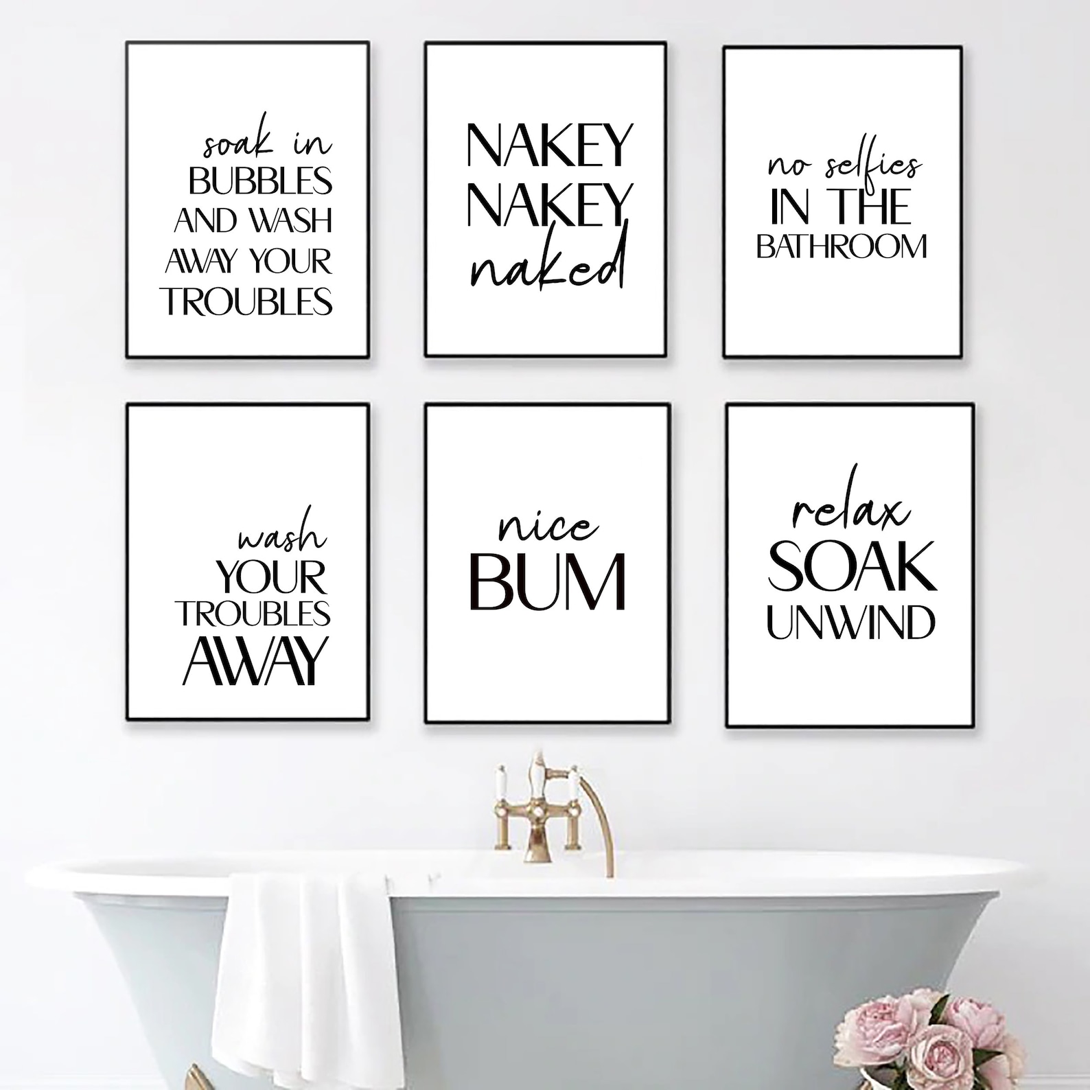 Bathroom Print Unframed Print Poster Home Décor Gift Typography Prints ...