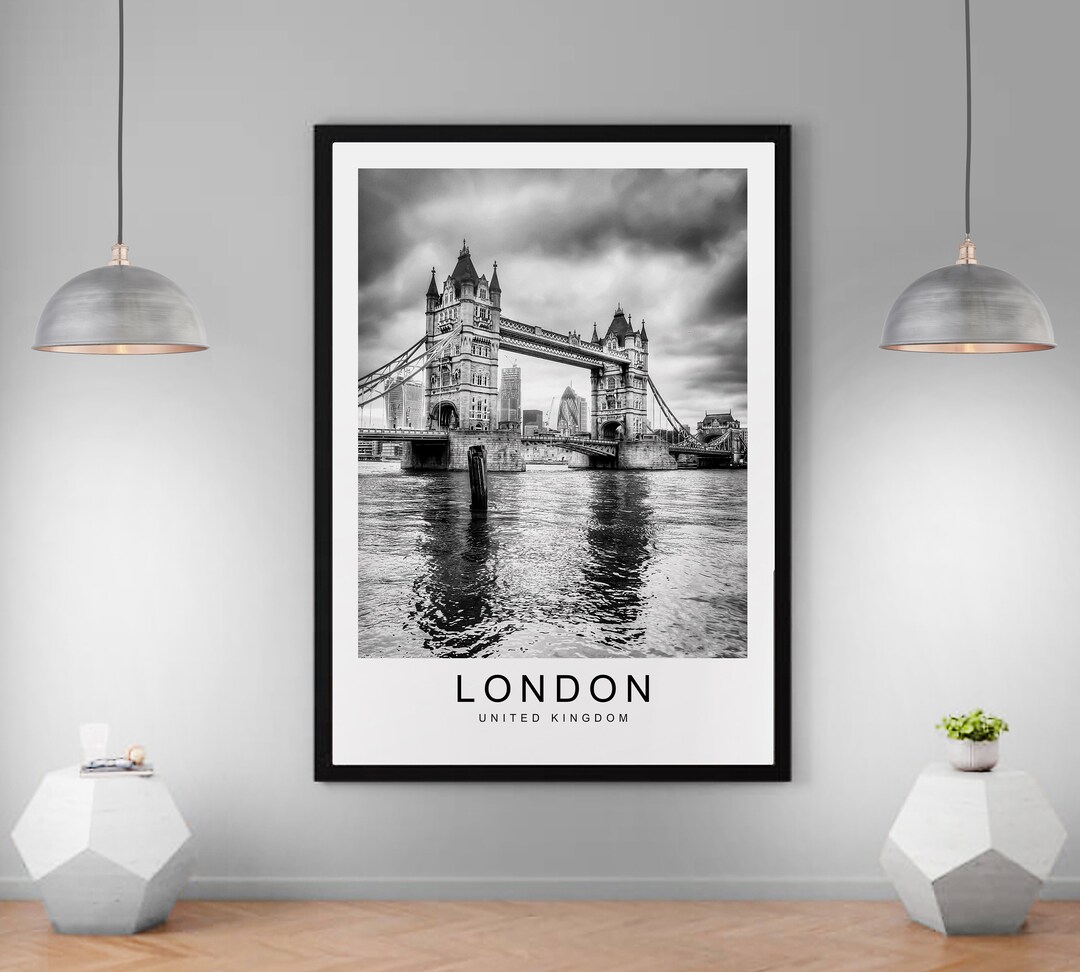 London Bridge Print Minimalist Home Travel Poster Wall Decor - Etsy