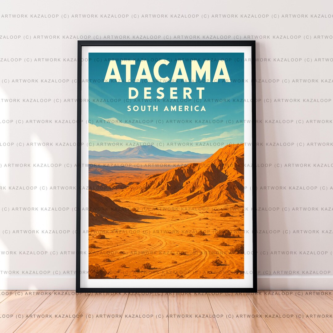 Atacama Desert South America Unframed Illustration Print Poster Art ...