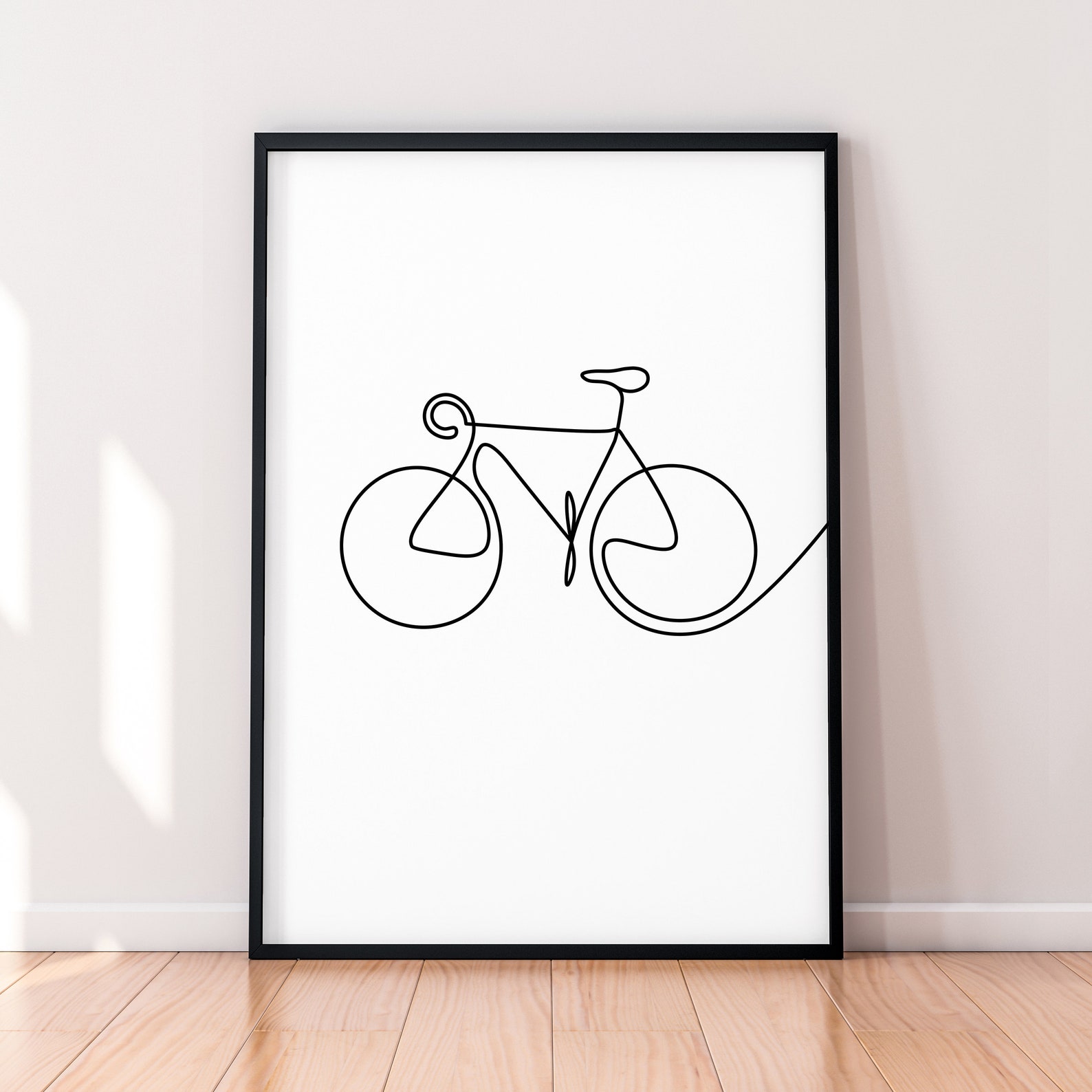 Bike Bicycle Print Line Art Poster Wall Art Minimalist Print - Etsy