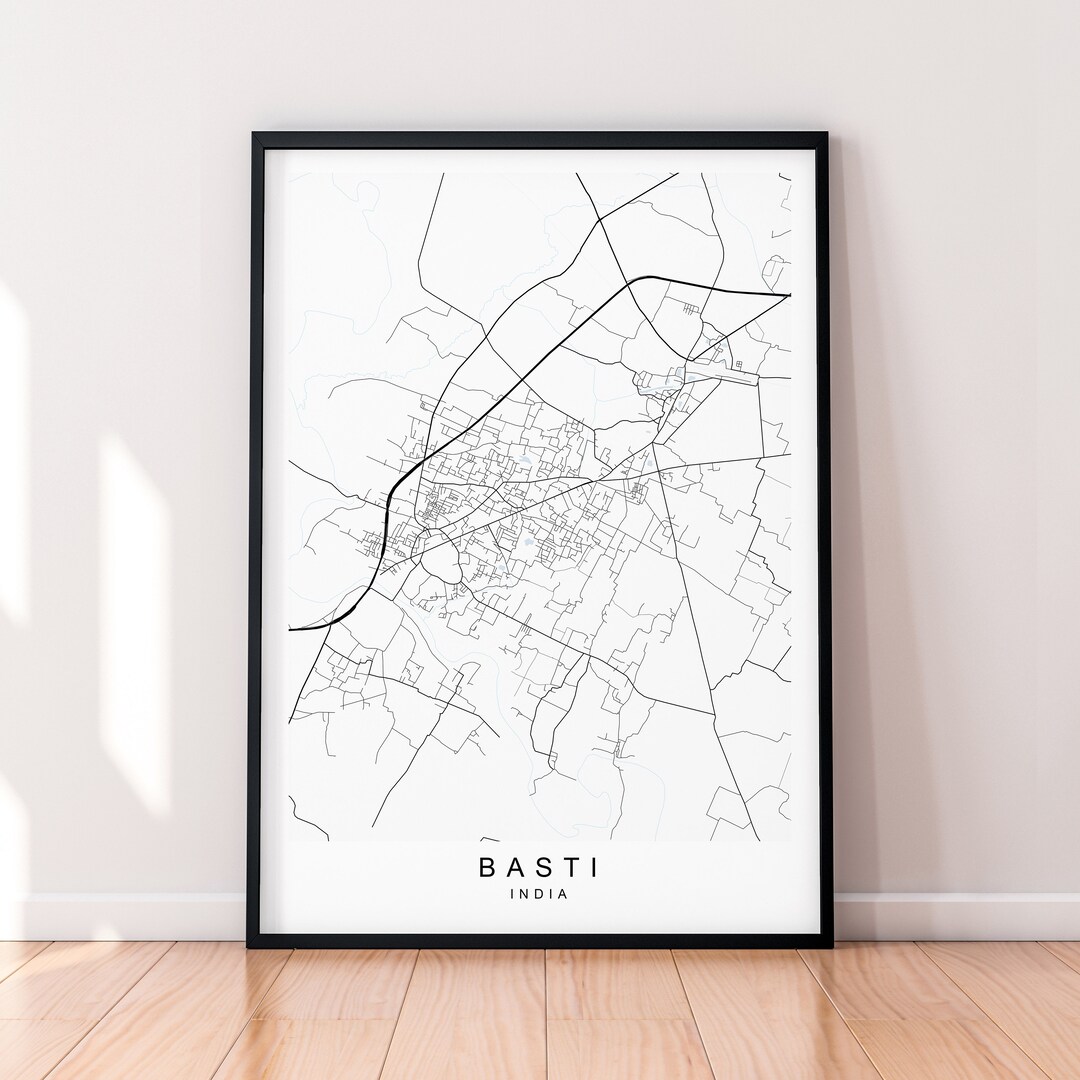 Basti Region Area Map India Print Poster Minimalist Home Basti India ...