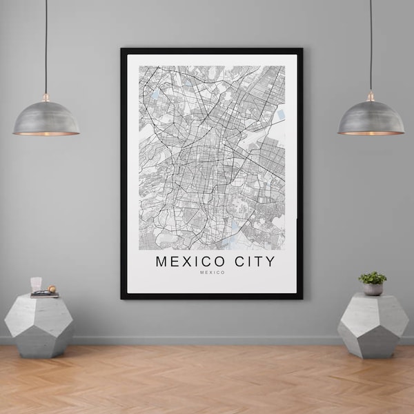 Mexico City Map - Etsy