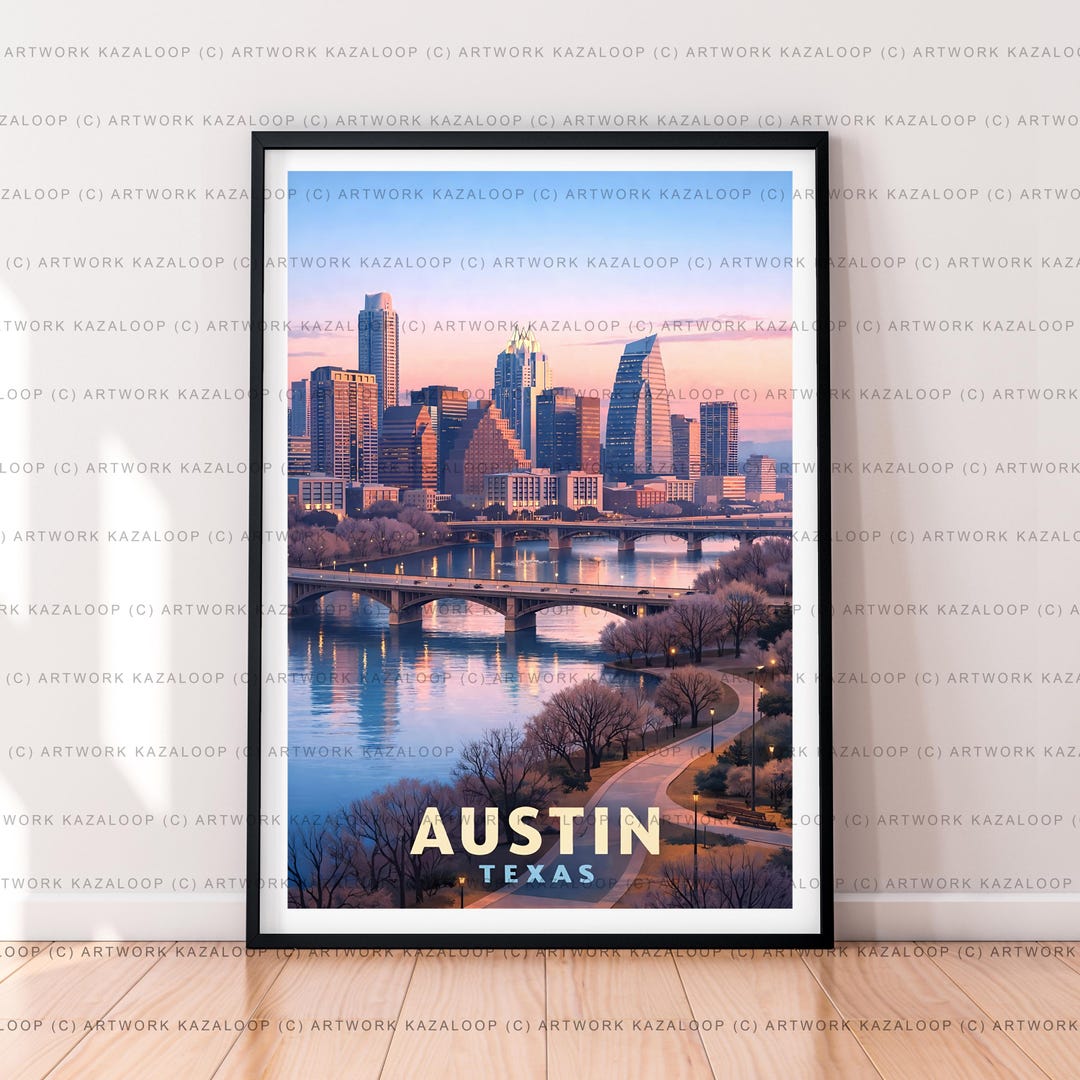 Austin Texas Unframed Illustration Print Poster Art Austin Wall Art ...