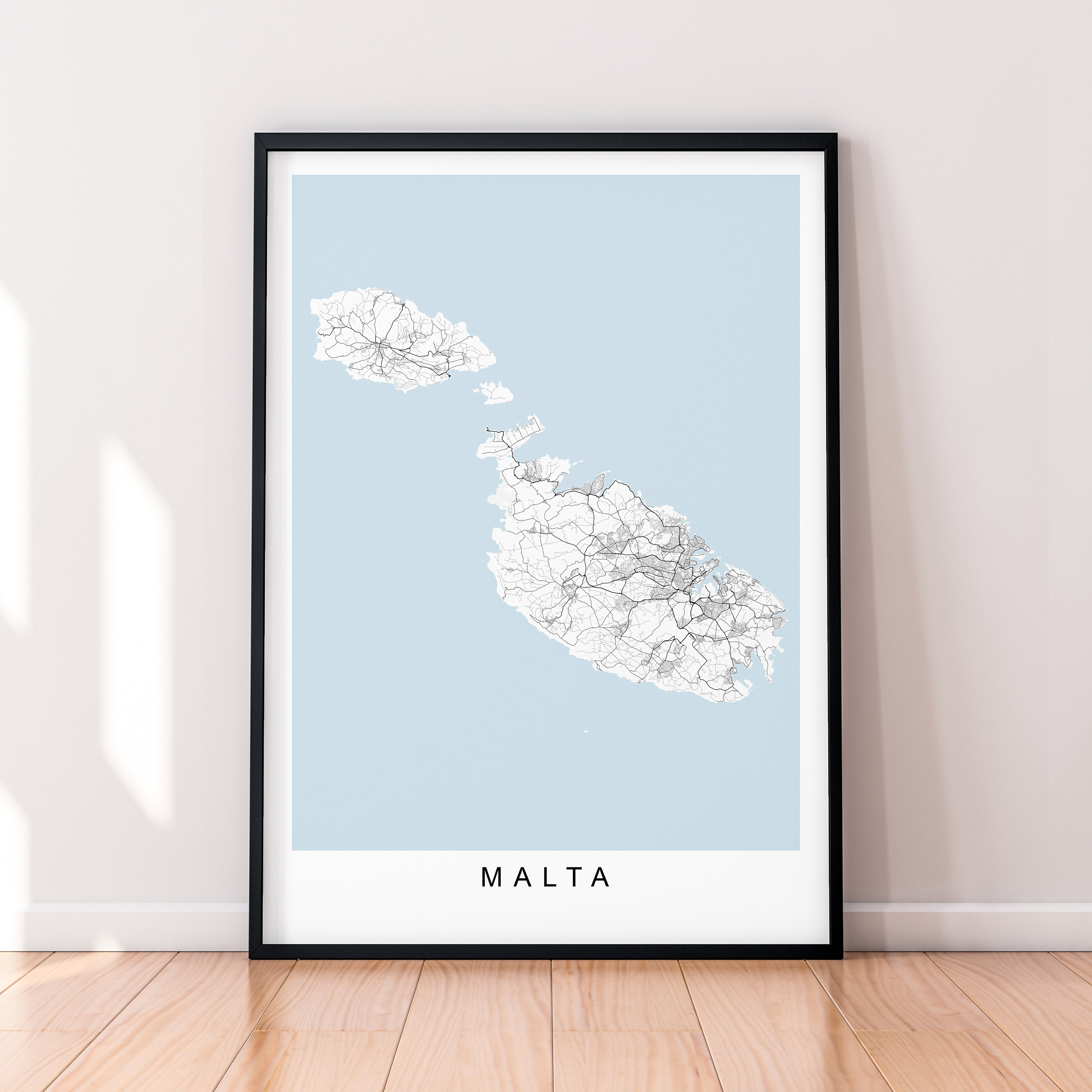 Malta Map Framed