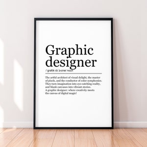 Graphic Designer Funny Print Definition Poster Wall Art Graphic ...