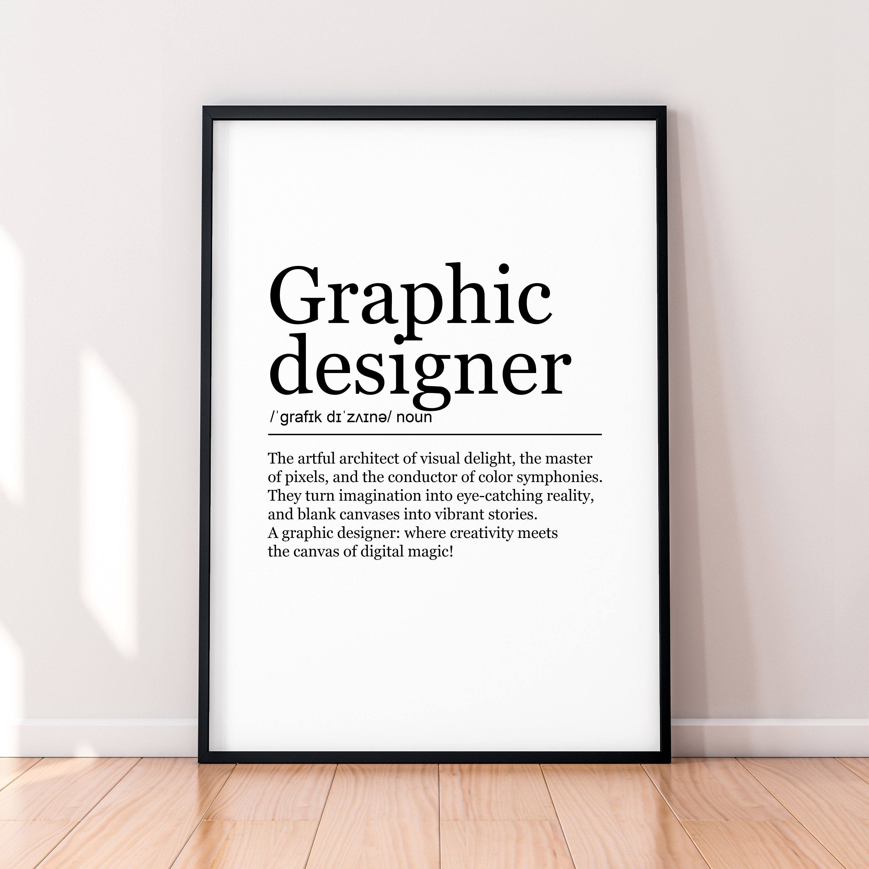 Graphic Designer Funny Print Definition Poster Wall Art Graphic ...