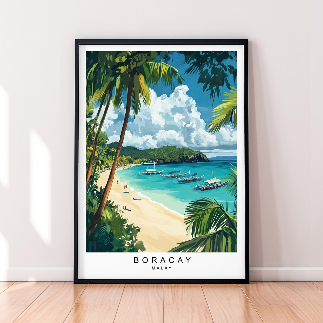 Boracay Coast Art Print Travel Print Art Illustration Boracay ...