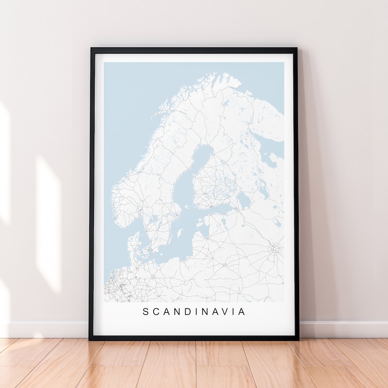 Maps Scandinavia - Etsy UK