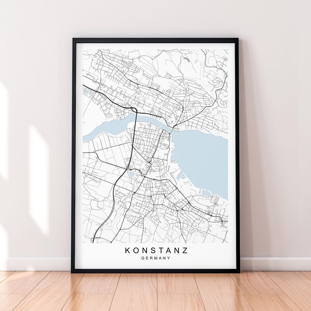 Konstanz Map Print Konstanz Germany Map Poster Wall Art Gift Unframed ...