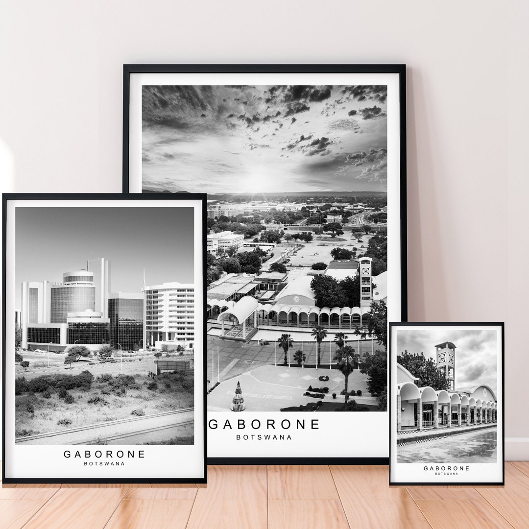 Gaborone Print Poster Botswana City Map Print Minimalist Gaborone ...