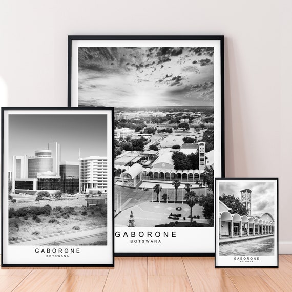 Gaborone Print Poster Botswana City Map Print Minimalist - Etsy UK