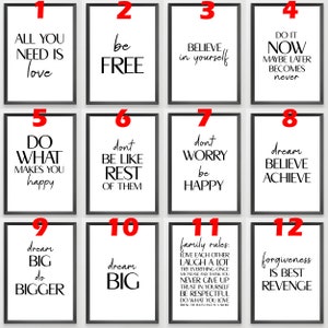 Inspirational Positive Motivational Message Print Poster Home - Etsy