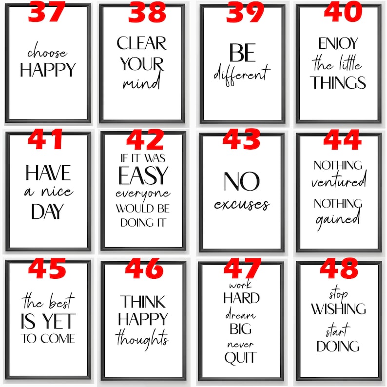 Inspirational Positive Motivational Message Print Poster Home - Etsy