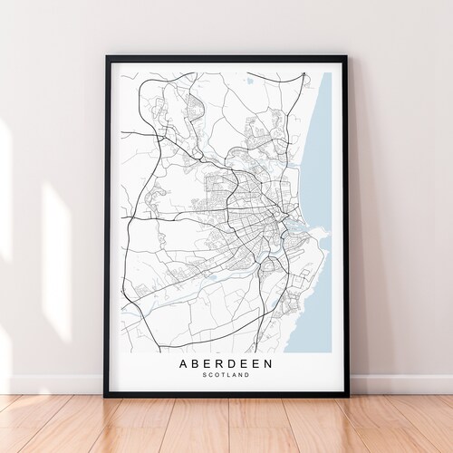 Aberdeen Skyline Scotland Cityscape Painting Art Print Poster - Etsy