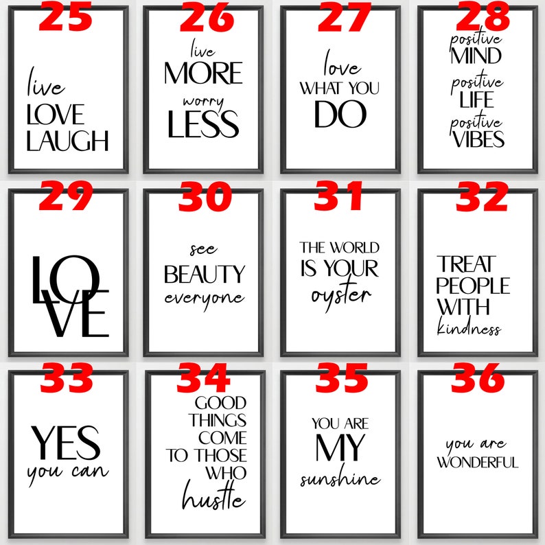 Inspirational Positive Motivational Message Print Poster Home - Etsy