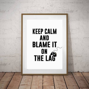 Set of 6 Gaming Prints Posters Kids Children X Game Room Wall Art ...