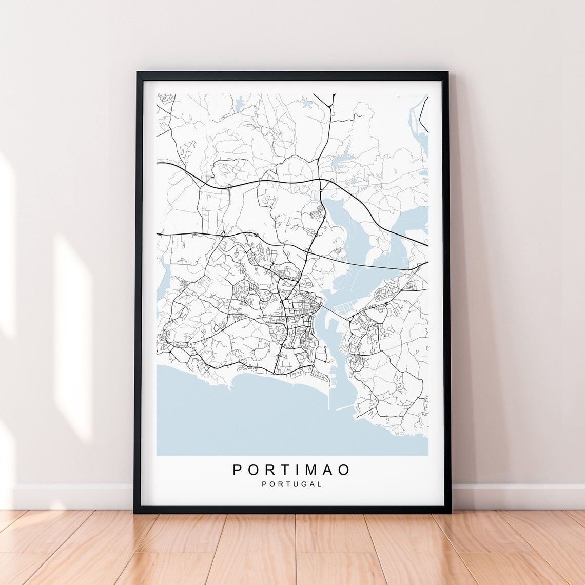 Portimão City Map Portugal Print Minimalist Portimao Portugal - Etsy