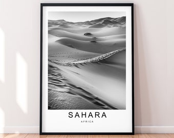 Sahara Desert Travel Poster, Africa Wall Art, Africa Print, Sahara ...