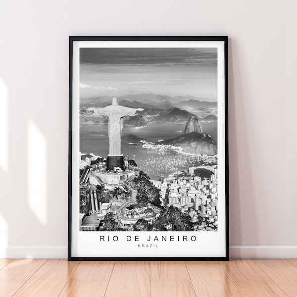 Rio De Janeiro Redeemer Christ Print Poster Brazil Travel Poster - Etsy