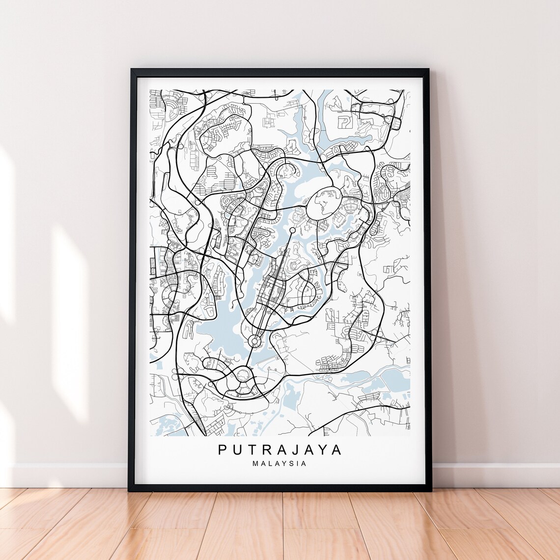 Putrajaya City Map Malaysia Print Poster Minimalist Putrajaya - Etsy