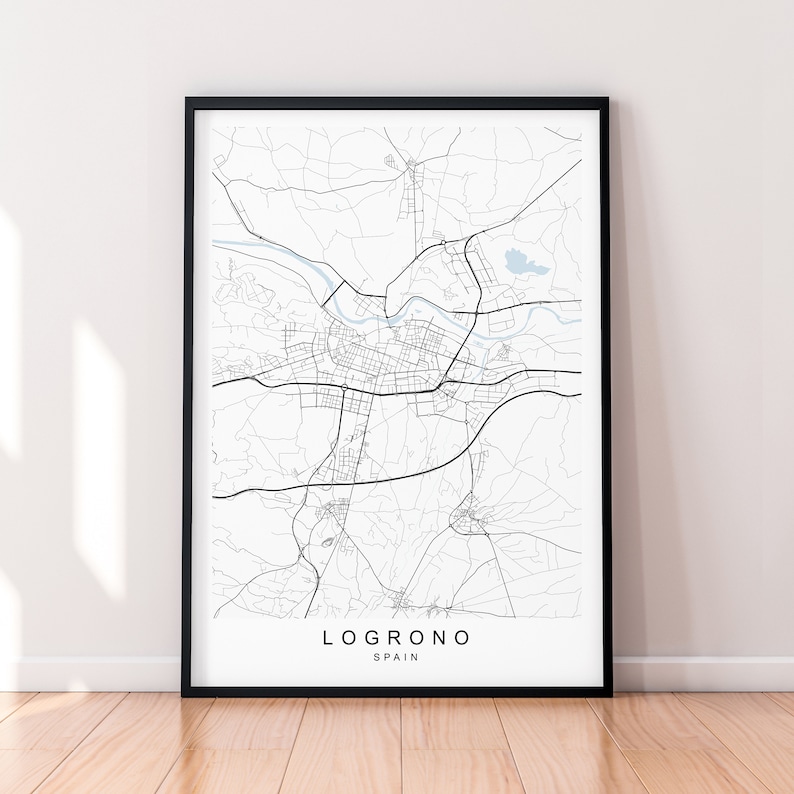 Logroño City Map Spain Print Minimalist Logrono Spain Town Map Poster ...
