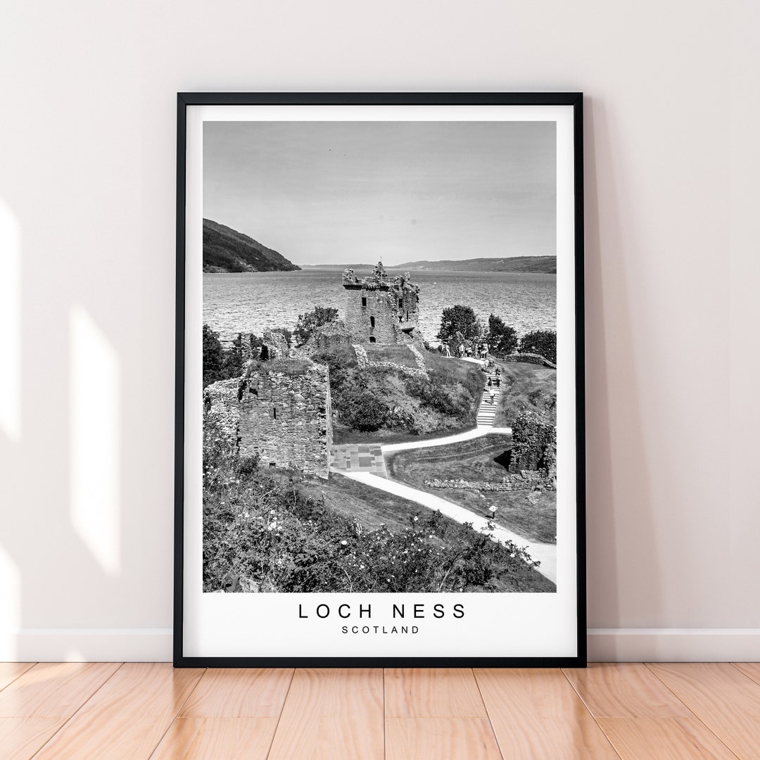 Loch Ness Lake and Utrecht Castle Scotland Print Minimalist Home Travel ...