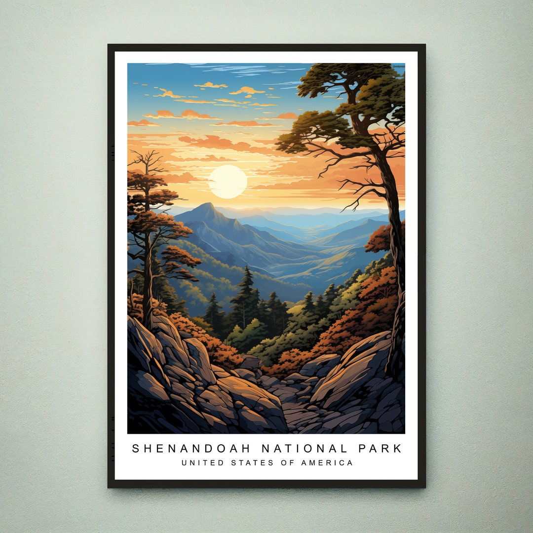 Shenandoah National Park Illustration Print Shenandoah National Park ...