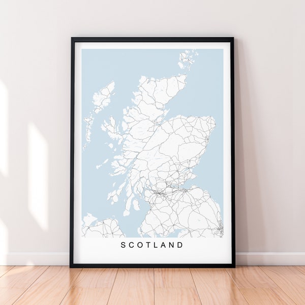Scotland Map - Etsy