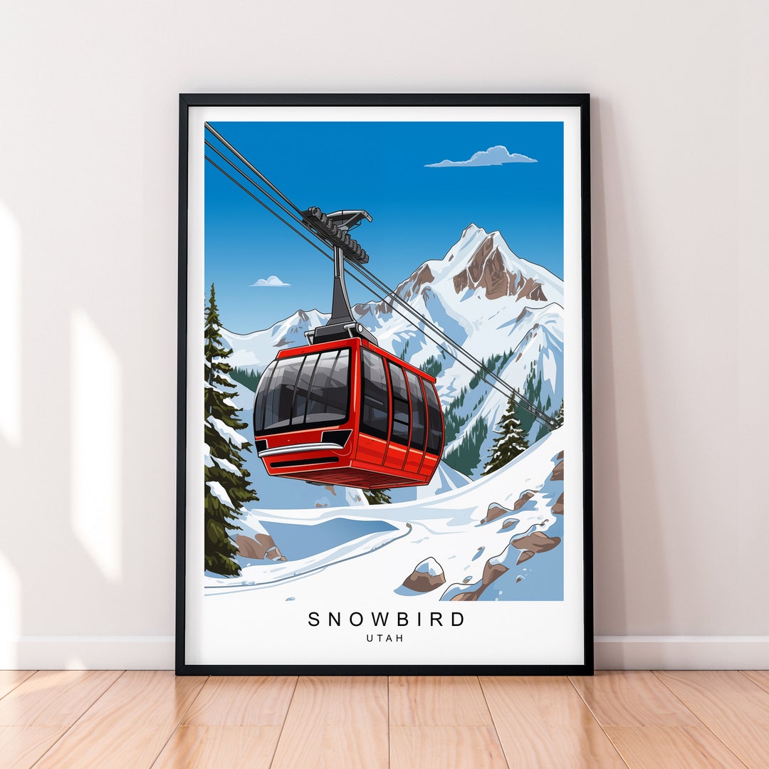 Snowbird Utah Art Illustration Print Snowbird Poster Gift Unframed ...