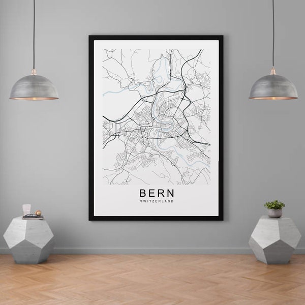 Switzerland Map Poster - Etsy