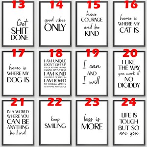 Inspirational Positive Motivational Message Print Poster Home - Etsy