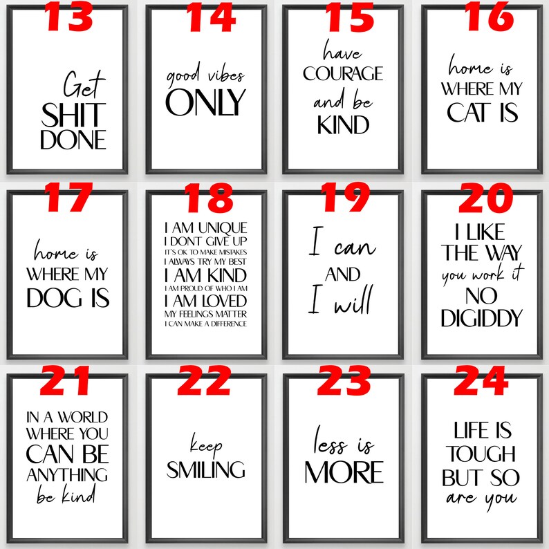 Inspirational Positive Motivational Message Print Poster Home - Etsy