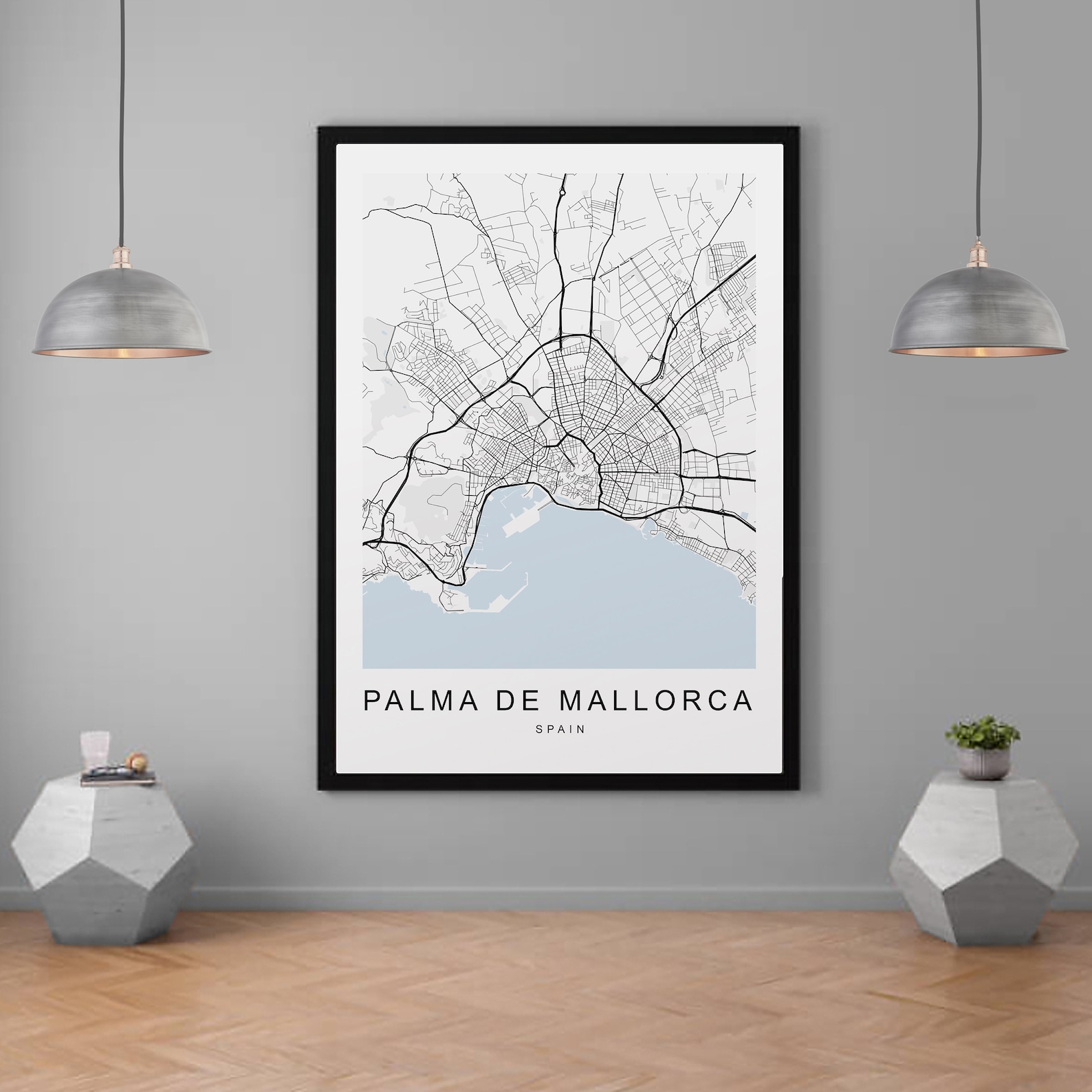 Palma De Mallorca City Map Print Minimalist Home Map Poster - Etsy