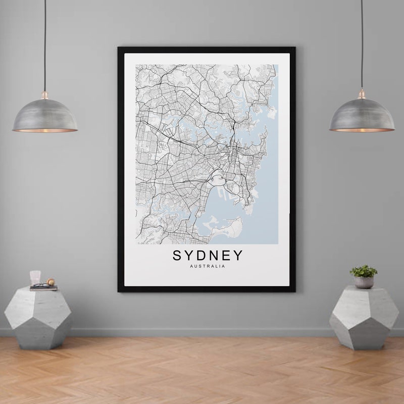Sydney Map Old - Etsy UK
