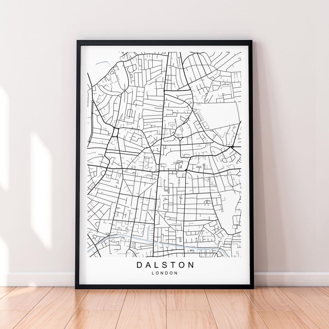 Dalston Borough of London Map Print Poster Minimalist Home London ...