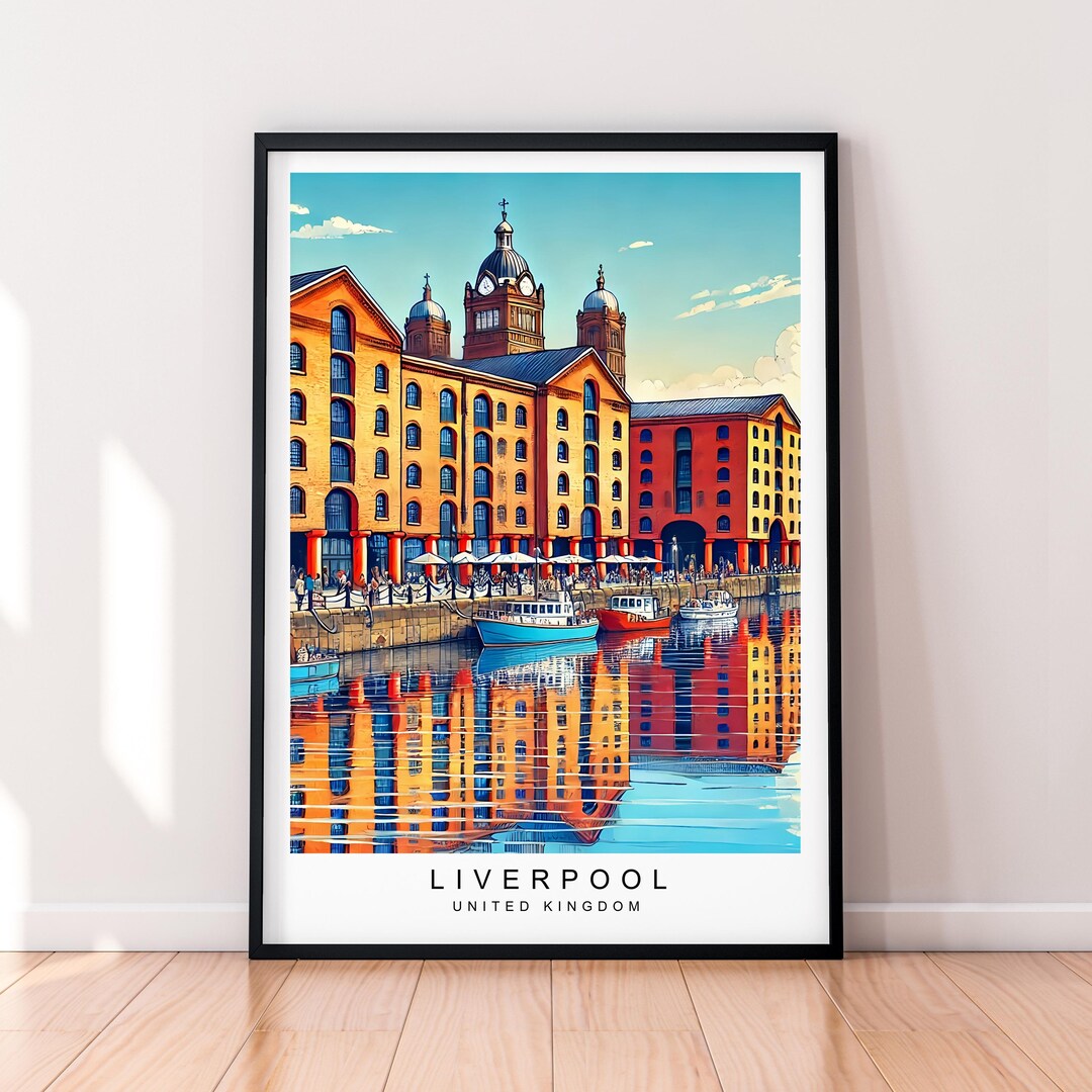 Liverpool Docks Waterfront Poster Illustration Art Print Unframed - Etsy