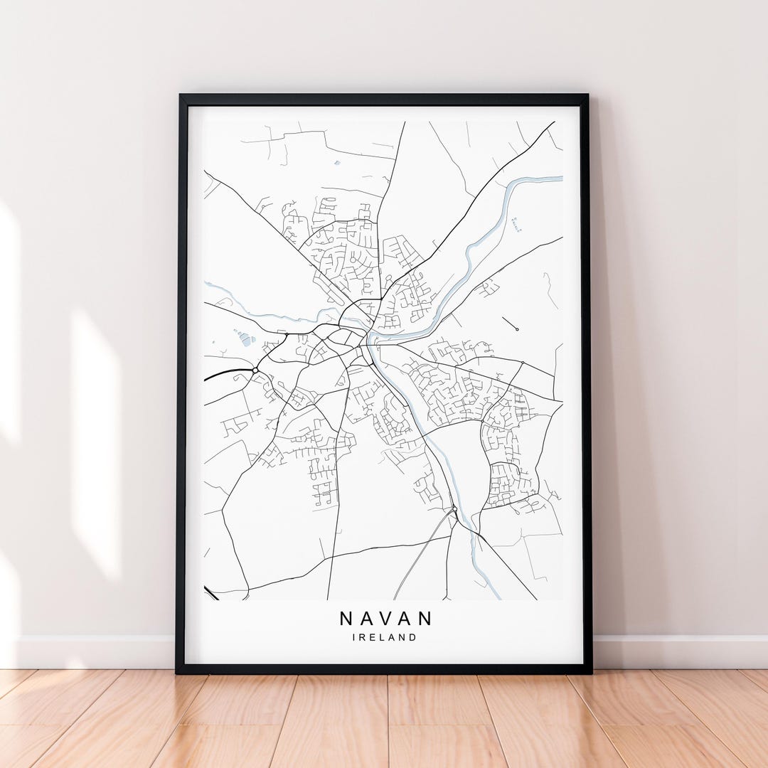 Navan Map Print Navan Ireland Map Poster Wall Art Gift Unframed Print ...