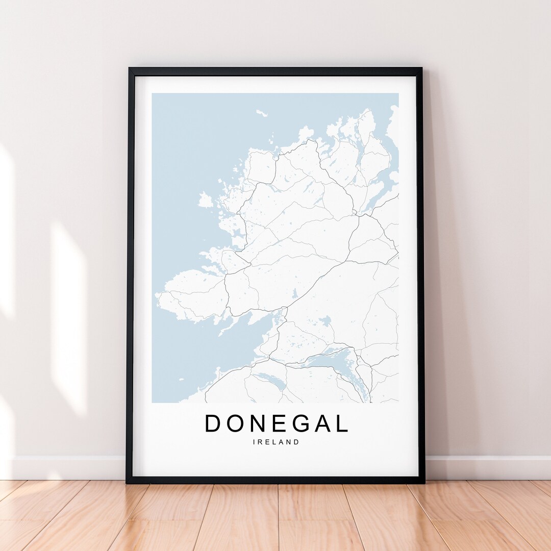Donegal County of Ireland Map Print Minimalist Home Map Poster Wall ...