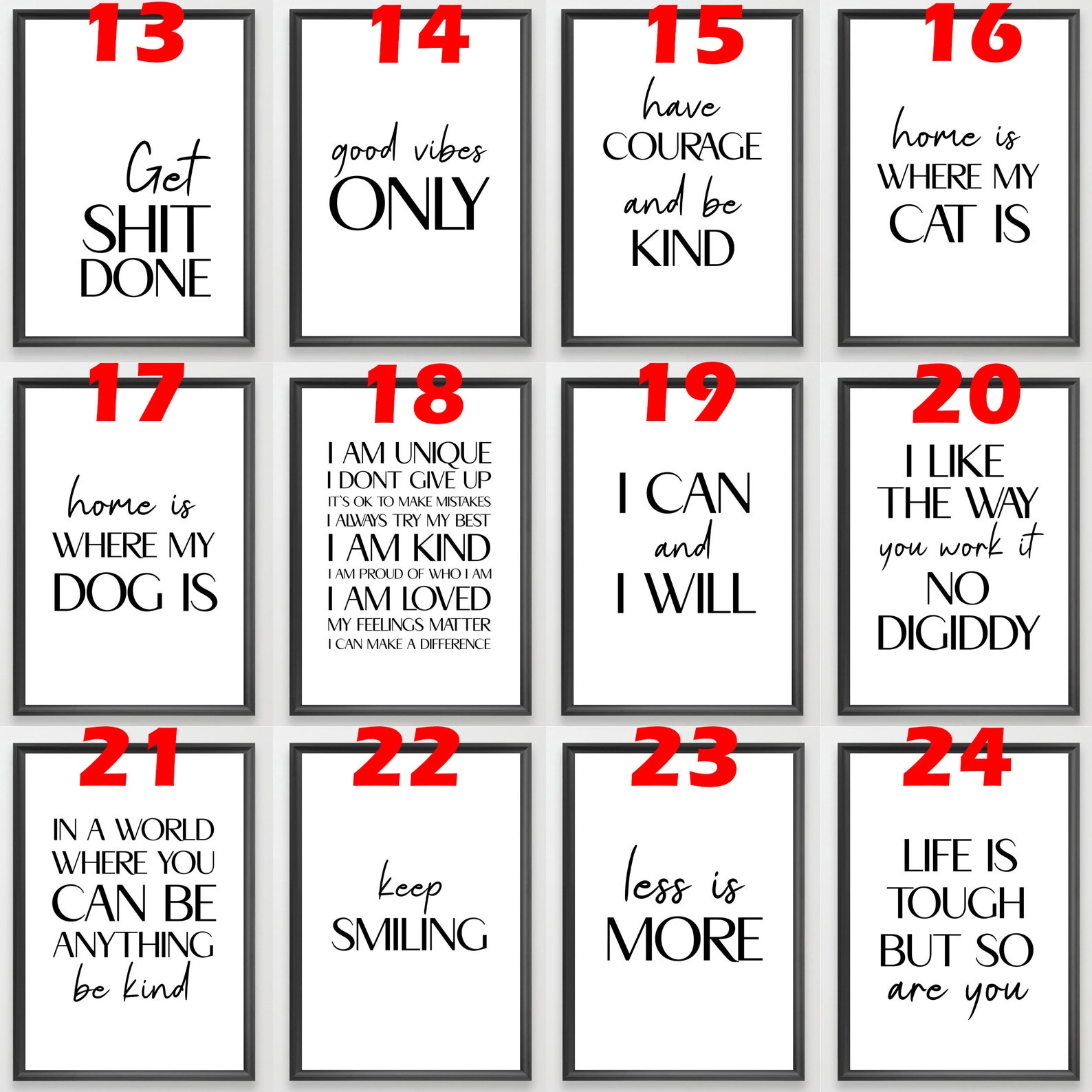 Inspirational Positive Motivational Message Print Poster Home - Etsy ...