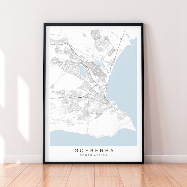 Gqeberha Map Poster - Etsy