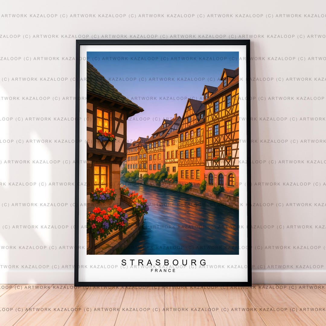 Strasbourg France Unframed Illustration Print Poster Art, Strasbourg ...