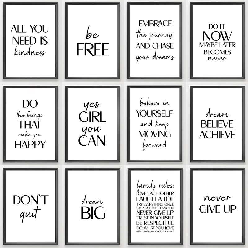 Positive Quote Signs - Etsy